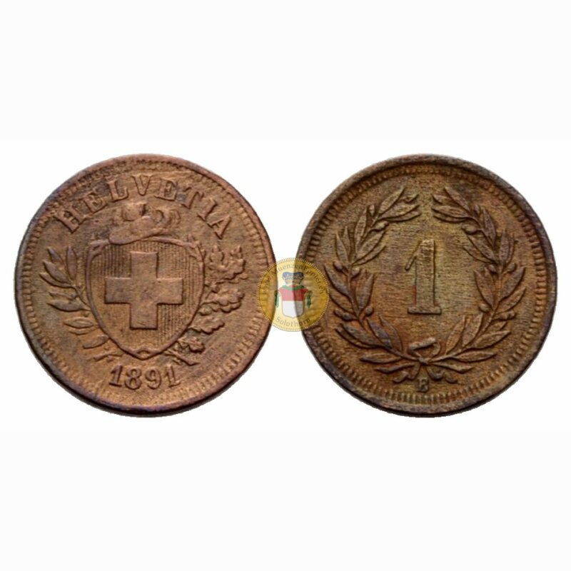 Schweiz 1 Rappen 1891 B
