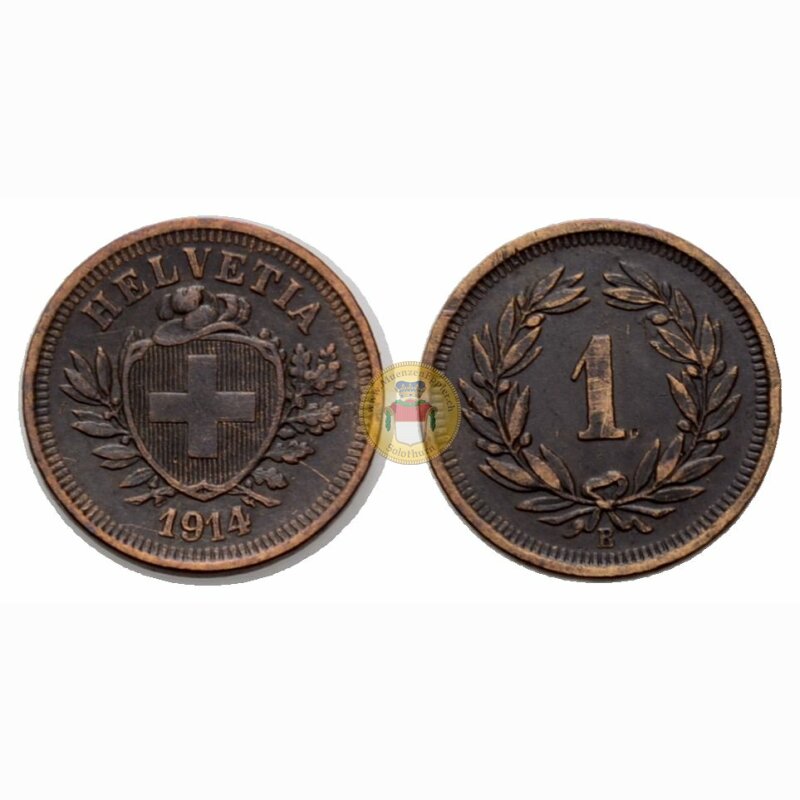 Schweiz 1 Rappen 1914 B