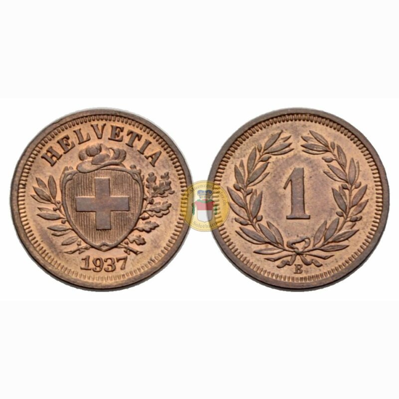 Schweiz 1 Rappen 1937 B