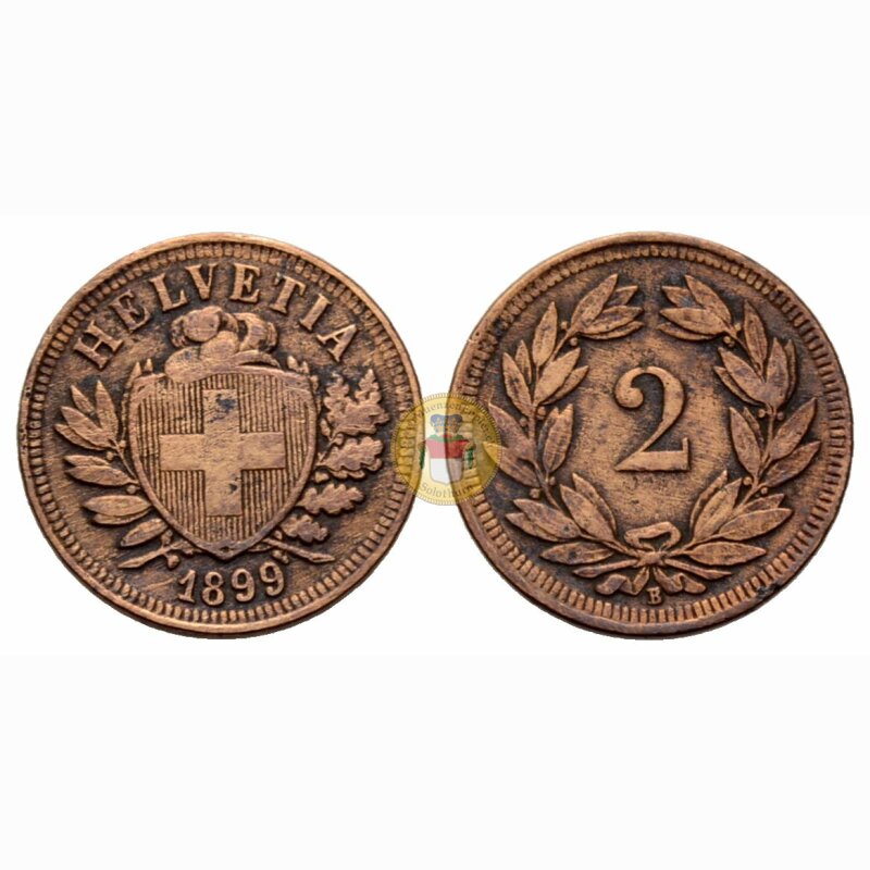 Schweiz 2 Rappen 1899 B