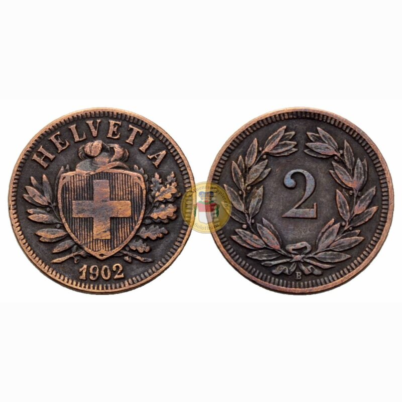 Schweiz 2 Rappen 1902 B