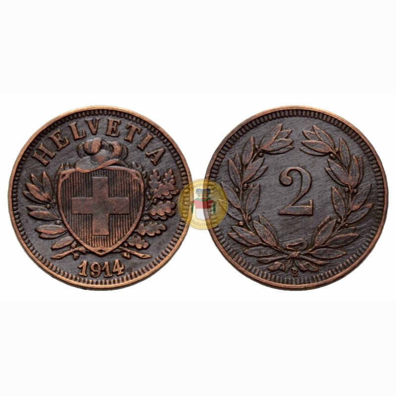 Schweiz 2 Rappen 1914 B