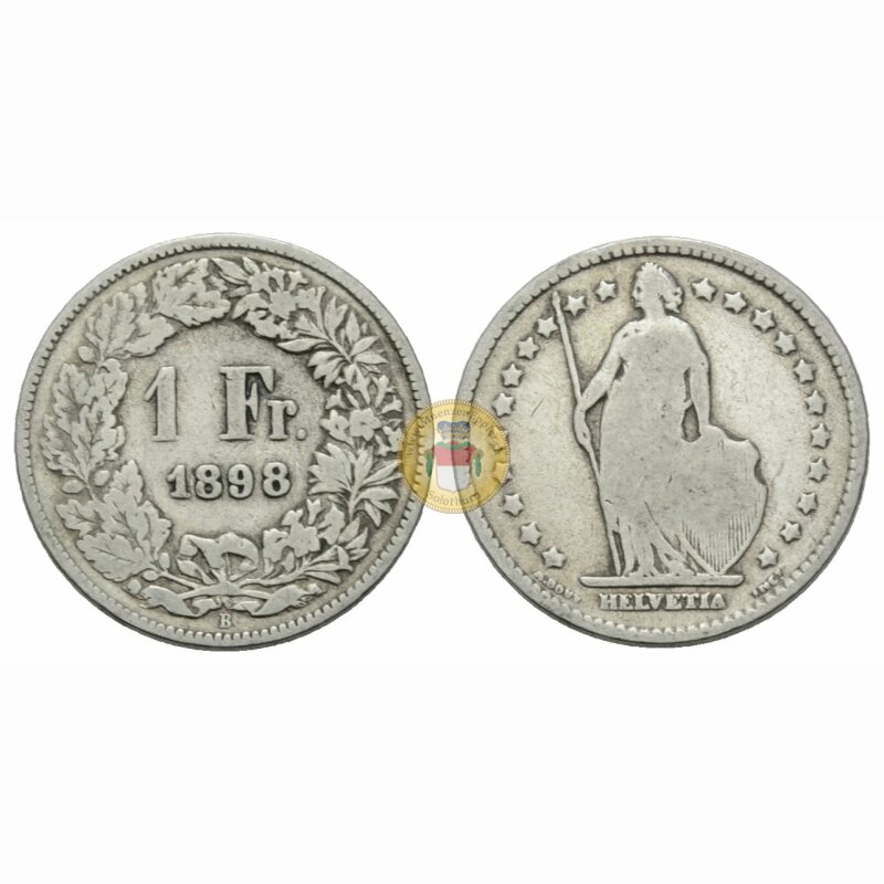 Schweiz 1 Franken 1898 B Stehende Helvetia