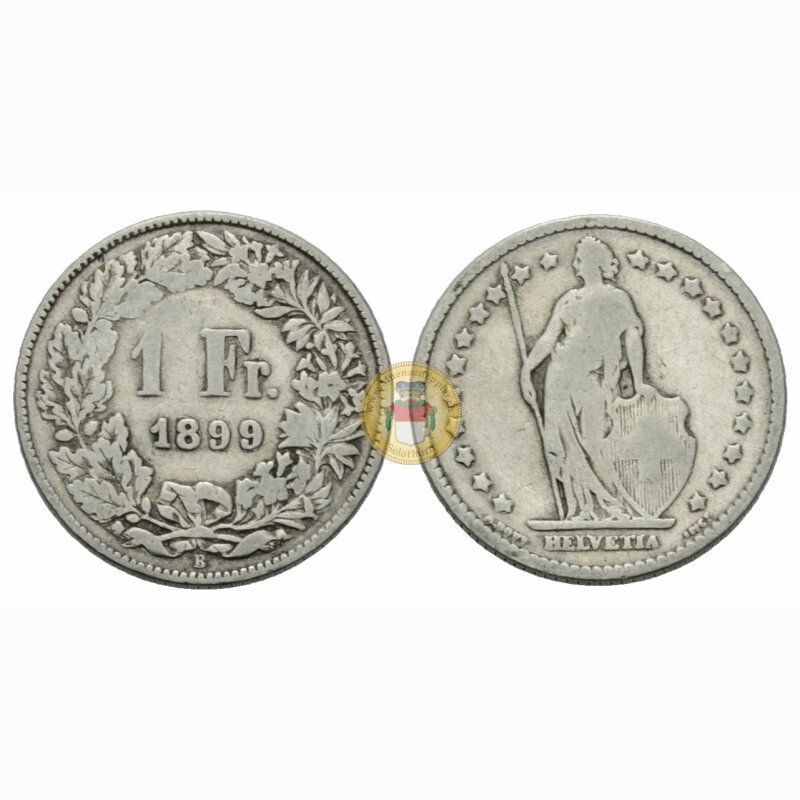 Schweiz 1 Franken 1899 B Stehende Helvetia