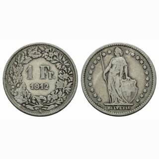 Schweiz 1 Franken 1912 B Stehende Helvetia