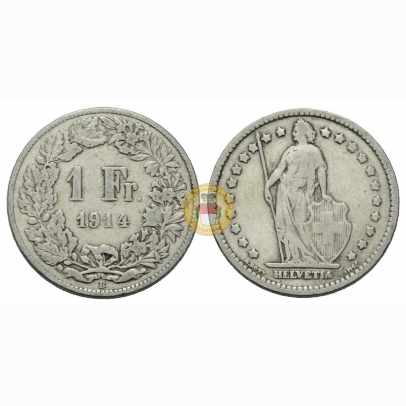 Schweiz 1 Franken 1914 B Stehende Helvetia