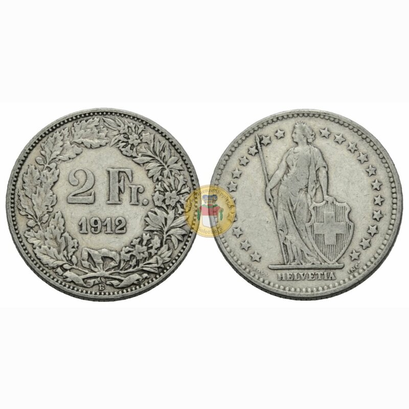 Schweiz 2 Franken 1912 B Stehende Helvetia