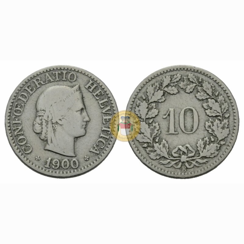 Schweiz 10 Rappen 1900 B