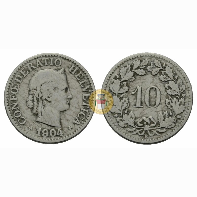 Schweiz 10 Rappen 1904 B